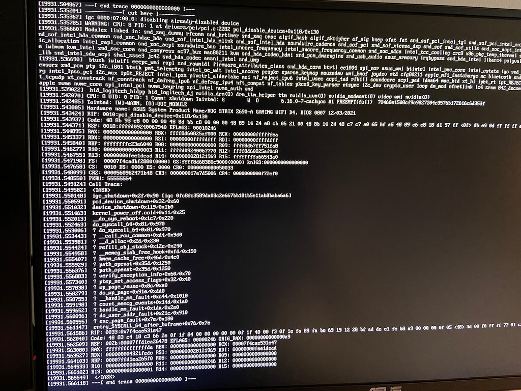 Kernel panic on shutdown - Issues & Assistance - CachyOS Forum