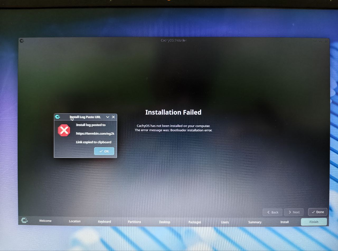 Unable to install CachyOs - ISO(cachyos-desktop-linux-250828) - Issues ...